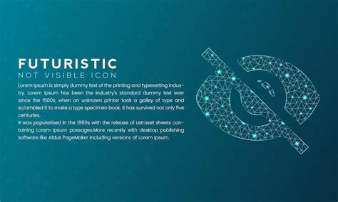 Premium Vector Blue Futuristic Not Visible Icon Concept With Polygon