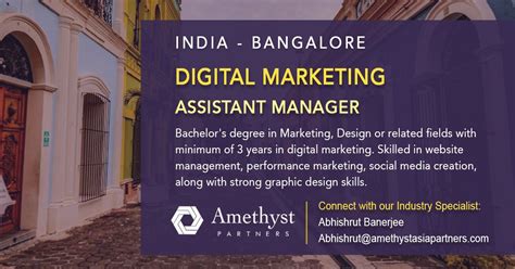 Assistantmanager Digitalmarketing Bachelordegree Marketing Design