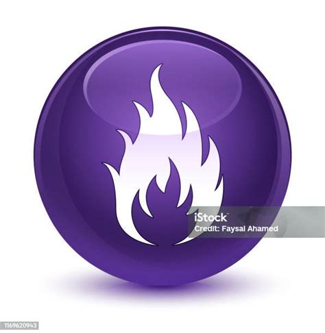 火圖示玻璃紫色圓形按鈕向量圖形及更多反射圖片 反射 圓形 圖示 Istock