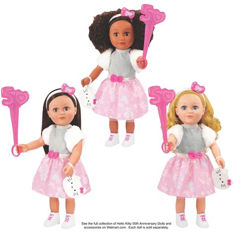 My Life As Poseable Hello Kitty 18 Doll Dark Brunette Curly Hair