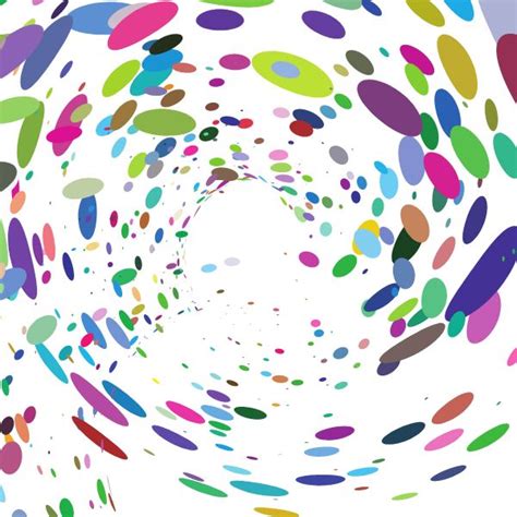 Random Colored Dots Swirl Estampado