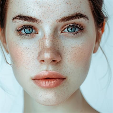 Premium Photo A Woman With Freckles On Her Face And A Freckles On Her