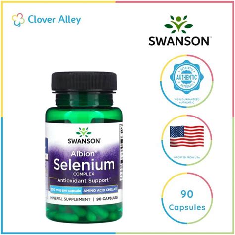 Swanson Albion Selenium Complex 200mcg 90 Capsules 08 2027 Expiry