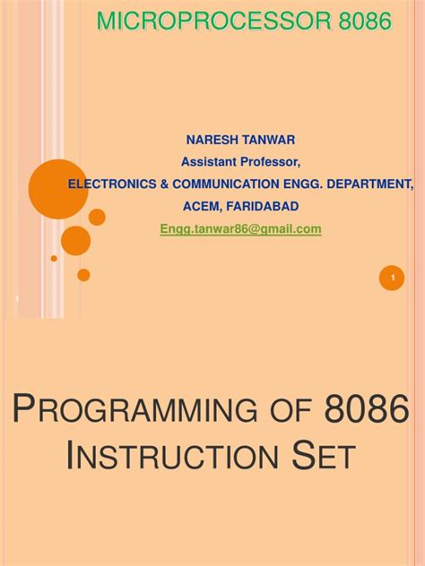 Unit 1 5 Instruction Set Pdf Assembly Language Instruction Set