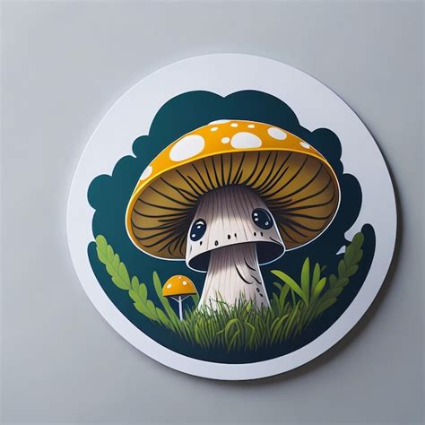 Premium Photo Cute Mushroom Sticker 4