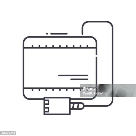 컴퓨터 배터리 아이콘 선형 격리 된 그림 얇은 줄 벡터 웹 디자인 기호 흰색 배경에 편집 가능한 스트로크와 개요 개념 기호 0명에 대한 스톡 벡터 아트 및 기타 이미지