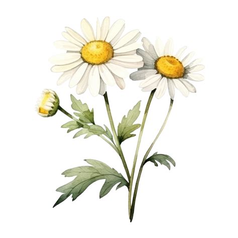 Watercolor Chamomile Flower Isolated 26497720 PNG