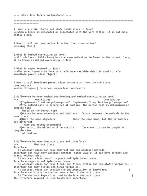 Java Pdf Method Computer Programming Inheritance Object Oriented Programming