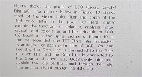 Solved Figure Shows The Pixels Of LCD Liqu