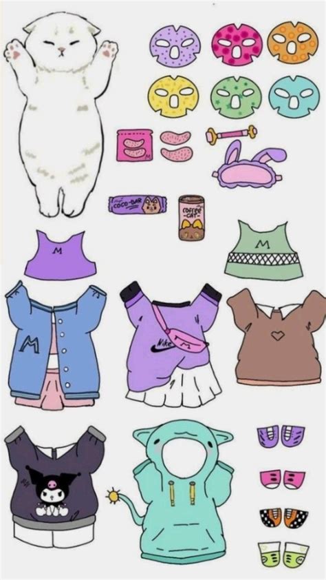 Pin De Юцикси Em Ваши пины Roupas Para Gatos Roupas De Boneca De Papel Roupas De Papel