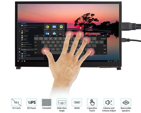 Cheap Rc101s 101 Inch 1024 X 600 Ips Hdmi Capacitive Touch Monitor W