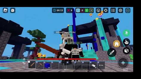 Playing Roblox Bedwars Lucky Blocks Squads Youtube