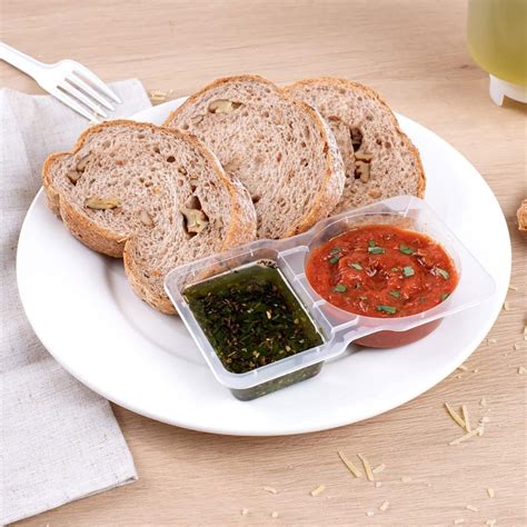 Meal Prep Containers Small Double Condiment Containers With Lids 2 Compartment Snack Containers