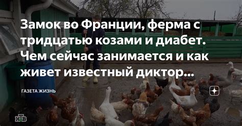 Замок во Франции ферма с тридцатью козами и диабет Чем сейчас занимается и как живет известный