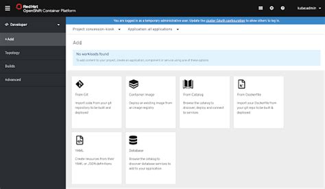 Tour Of The Developer Perspective In The Red Hat Openshift 42 Web
