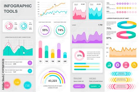 Bundle Infographic UI UX KIT Elements Different Charts Diagrams