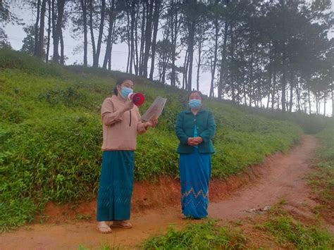 သံတောင်ကြီးမြို့နယ်တွင် ကိုဗစ် ၁၉ ရောဂါ ကာကွယ်ထိန်းချုပ်နိုင်ရန်အတွက် မြန်မာဘာသာနှင့် စကောကရင