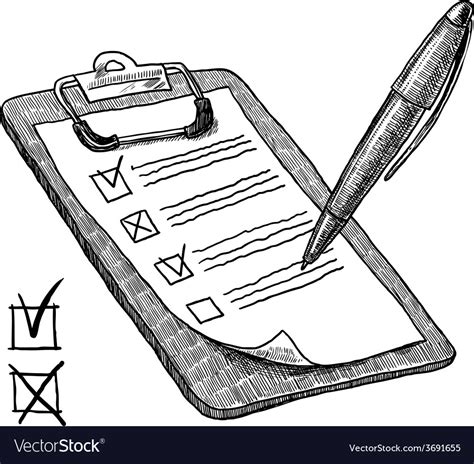 Clipboard With Check List Royalty Free Vector Image