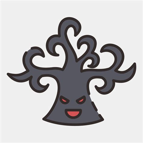 Icon Tree Icon In Filled Line Style Suitable For Prints Poster Flyers Party Decoration