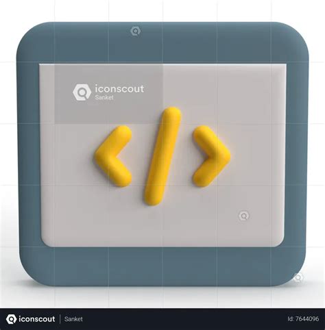 Source Code 3d Icon Download In Png Obj Or Blend Format