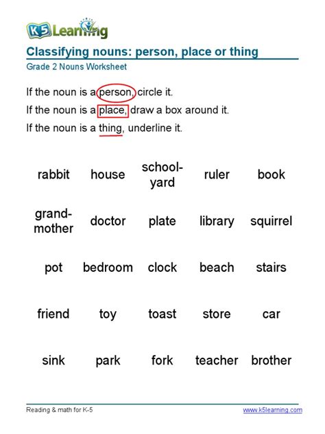 Classifying Nouns Pdf