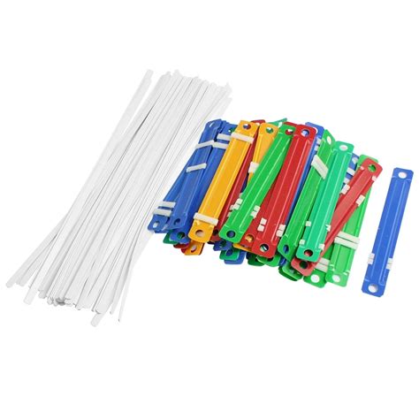 50pcs Plastic Paper Fasteners 2 Hole Assorted Color File Paper Fastener