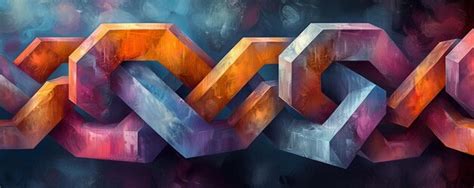 Premium Photo Interlocking Geometric Shapes Complex Pattern Background
