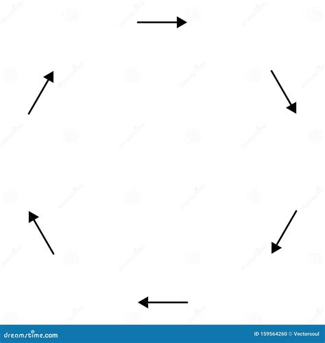 Circular Arrows For Cycle Repeat Themes Progress Process Procedure Concept Pointer Design