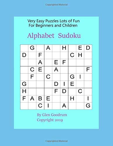 Alphabet Sudoku Very Easy Puzzles Lots Of Fun For Beginners And
