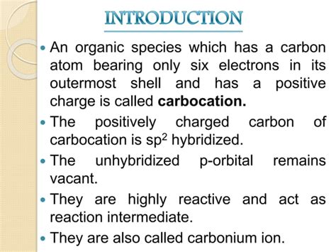 Carbocation Ppt Pptx