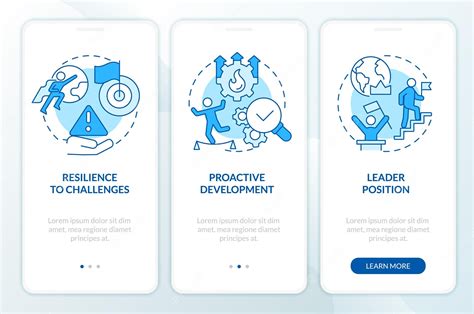 Premium Vector Company Trendsetter Advantages Blue Onboarding Mobile