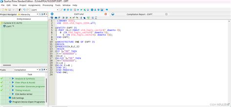 quartus软件入门及双向数据流总线的设计 quartusdownto csdn博客