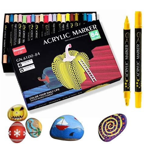 Marcadores De Tinta Acr Lica Para Rocha Madeira Metal Vidro Lona