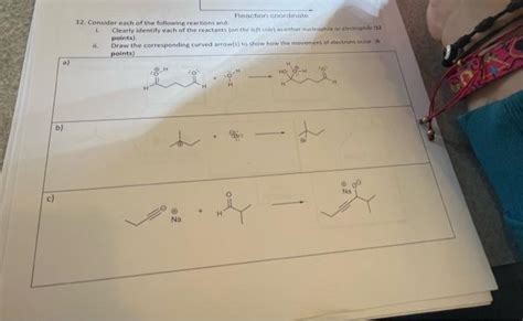 Solved Consider Each Of The Following Reactions And Chegg Com
