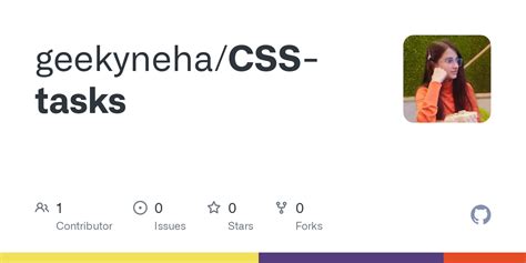 GitHub Geekyneha CSS Tasks