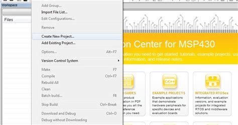 MSP430 Criando Um Projeto NightWire Engineering