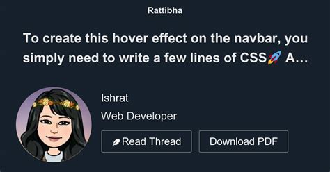 To Create This Hover Effect On The Navbar You Simply Need To Write A