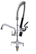 MINI LLAVE DE PRELAVADO A PISO CON ADD ON Y CUELLO MEZCLADORA CON CARTUCHOS DE CERAMICA SPRAY