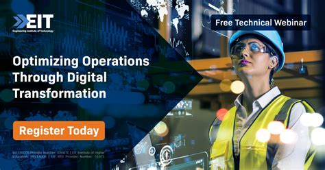 Free Webinar Optimizing Operations Through Digital Transformation Engineering Institute Of