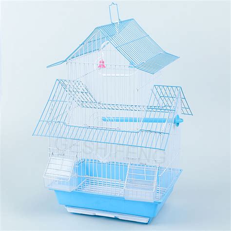 G 210702 3 Green And Blue Color Lovebird Cage Parrot Bird Metal Cage