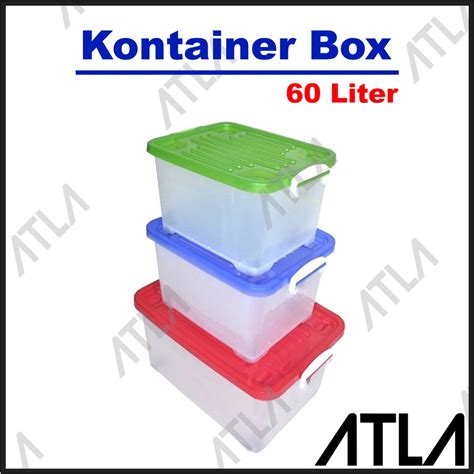 Jual Kontainer Box Transparant 60 Liter Kotak Penyimpanan Serbaguna