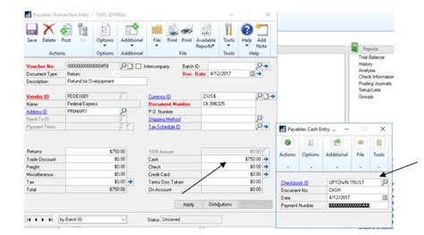 Dynamics Gp Recording Vendor Refunds Erp Software Blog