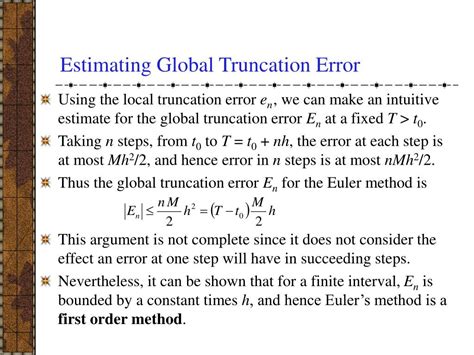Ppt Numerical Approximations Eulerâ€™s Method Powerpoint