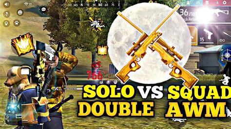 Solo Vs Squad Double Awm Gameplay Free Fire Rush Gameplay