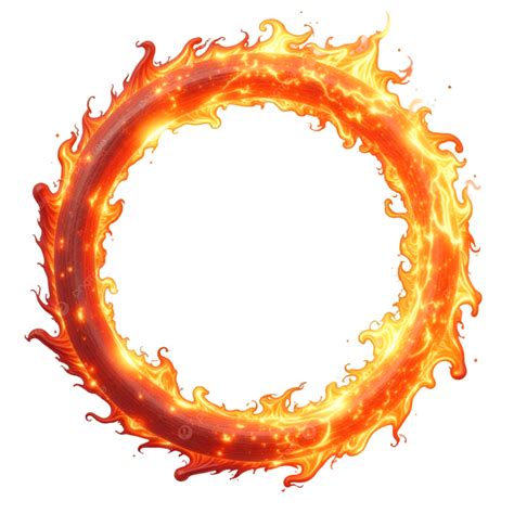 Blazing Circle Of Inferno A Fiery Ring With Intense Flames And Heat