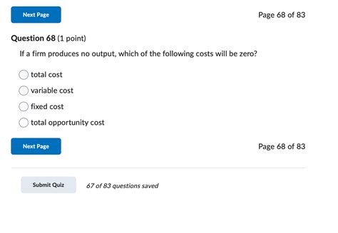 Solved Question Point If A Firm Produces No Output Chegg