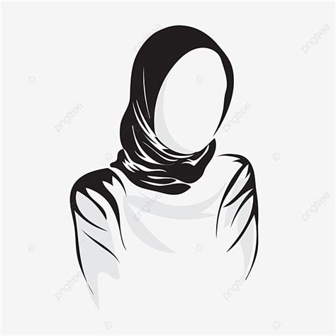 Sketsa Gambar Wanita Berjilbab