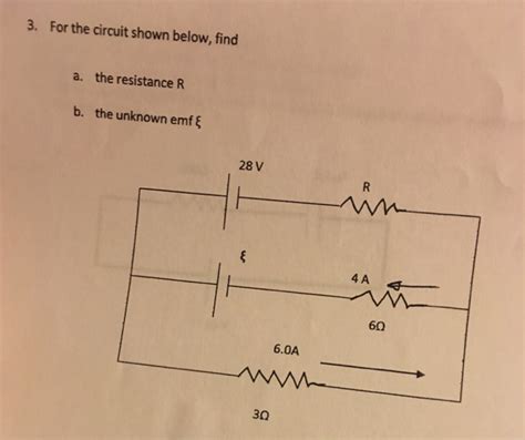 Solved For The Circuit Shown Below Find The Resistance R