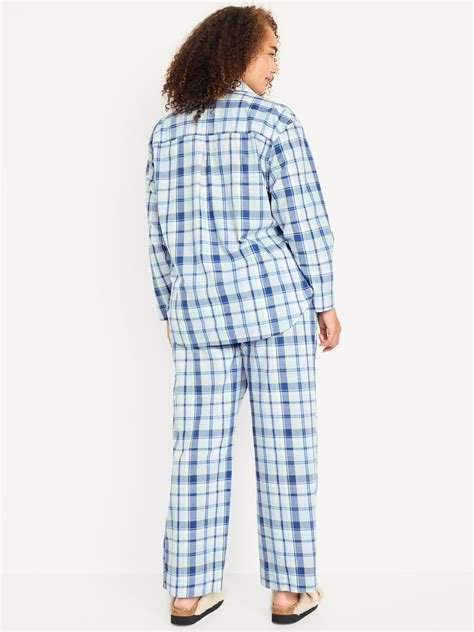 Oversized Poplin Pajama Set Old Navy