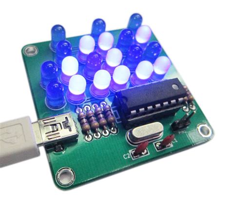 Binary Clock Kit With Blue Lights Etsy